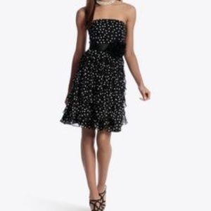 White House Black Market | Dresses | Whbm White Polka Dot Strapless Ruffle Dress | Poshmark